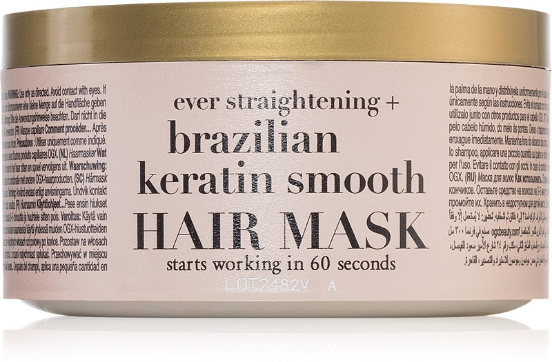 OGX Brazilian Keratin Smooth Gladmakende Masker met Keratine | notino.nl