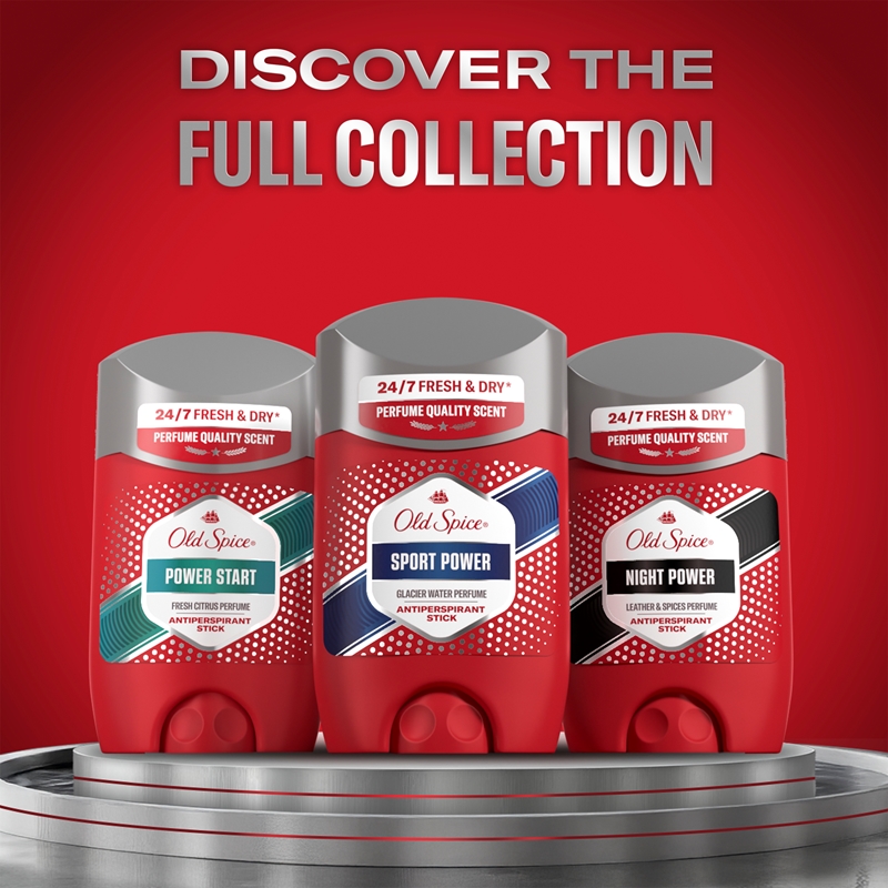 Old Spice Power Start Antiperspirant Stick for men | notino.ie
