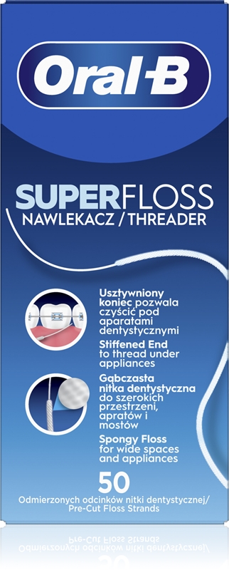 Oral B Super Floss fil dentaire pour appareils dentaires et implants ...