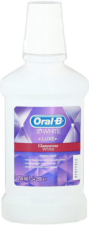 Oral B 3D White Luxe elixir bucal branqueador para reforçar o esmalte ...