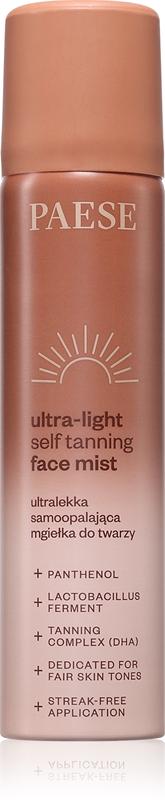 Paese Ultra-light Self Tanning Face Mist Brun-utan-sol mist för ansikte ...