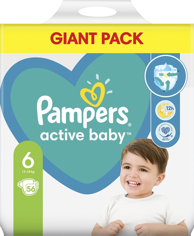 Pampers Active Baby Size 6 disposable nappies | notino.co.uk