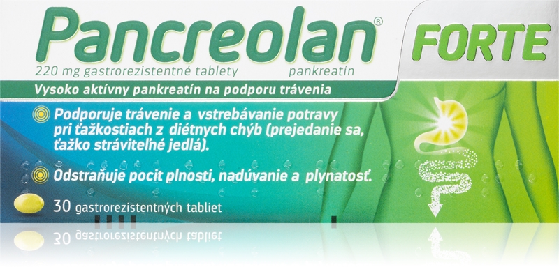 Pancreolan Pancreolan Forte 220mg enterosolventné tablety | notino.sk