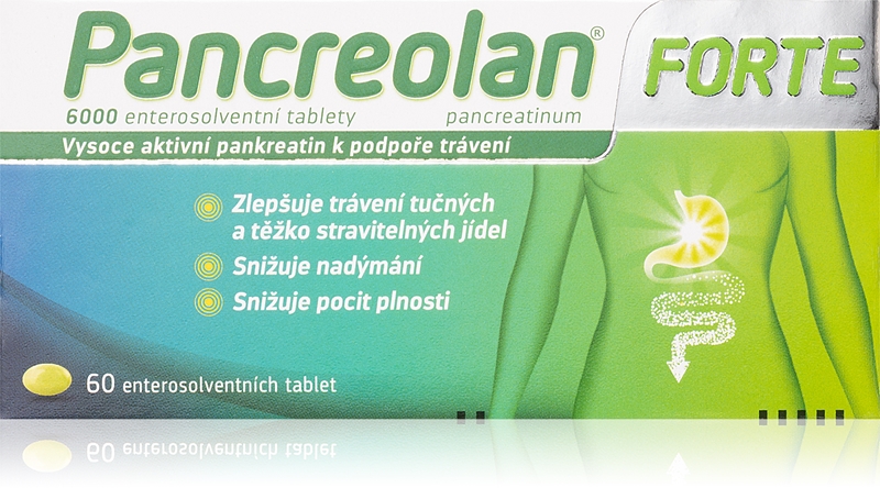 Pancreolan Pancreolan Forte 6000U enterosolventní tablety pro podporu ...