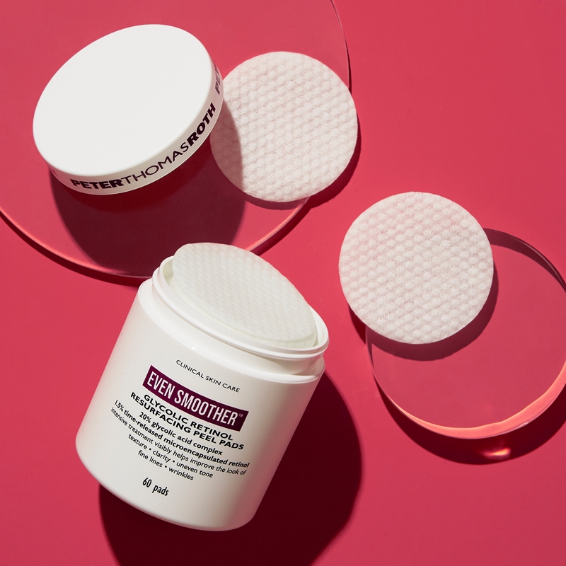Peter Thomas Roth Even Smoother Glycolic Retinol Resurfacing Peel Pads ...