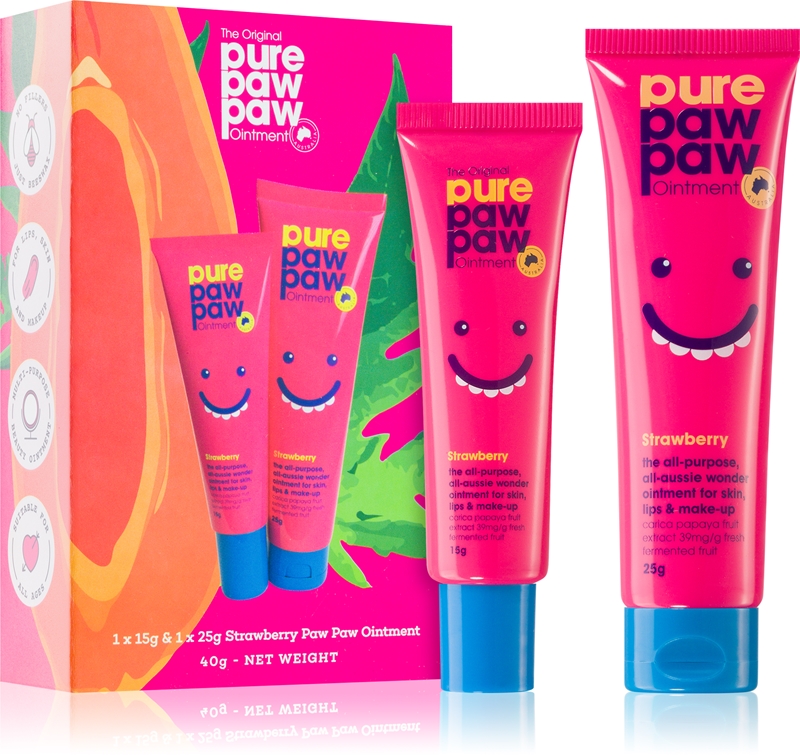 Pure Paw Paw Strawberry moisturising balm for lips and dry areas (gift ...