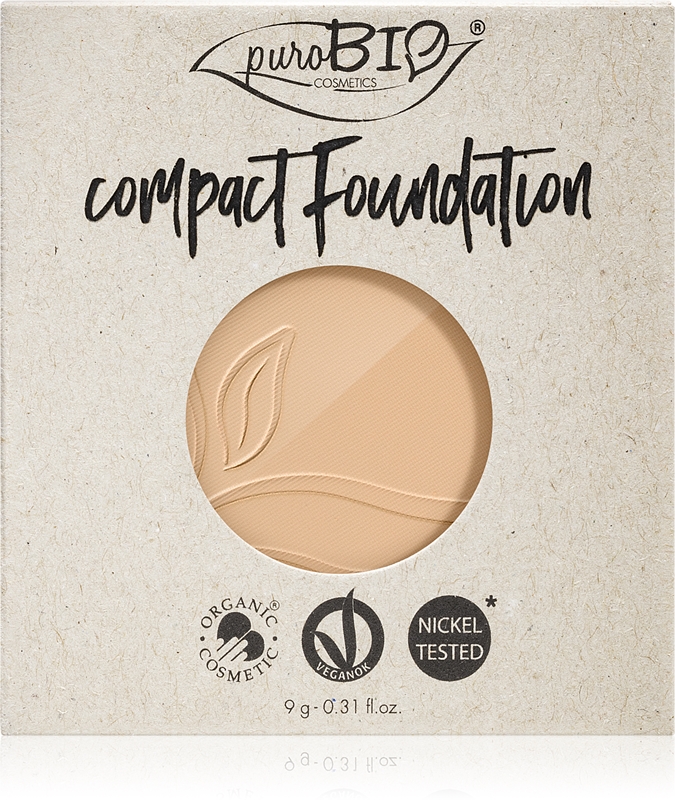 puroBIO Cosmetics Compact Foundation Ersatzfüllung mit kompaktem Puder ...