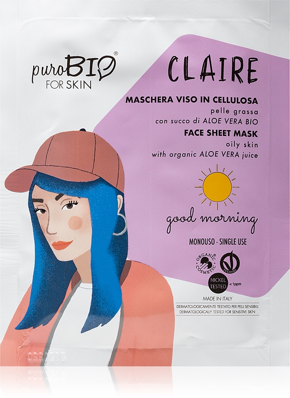 puroBIO Cosmetics Claire Good Morning Moisturising and Soothing Sheet ...