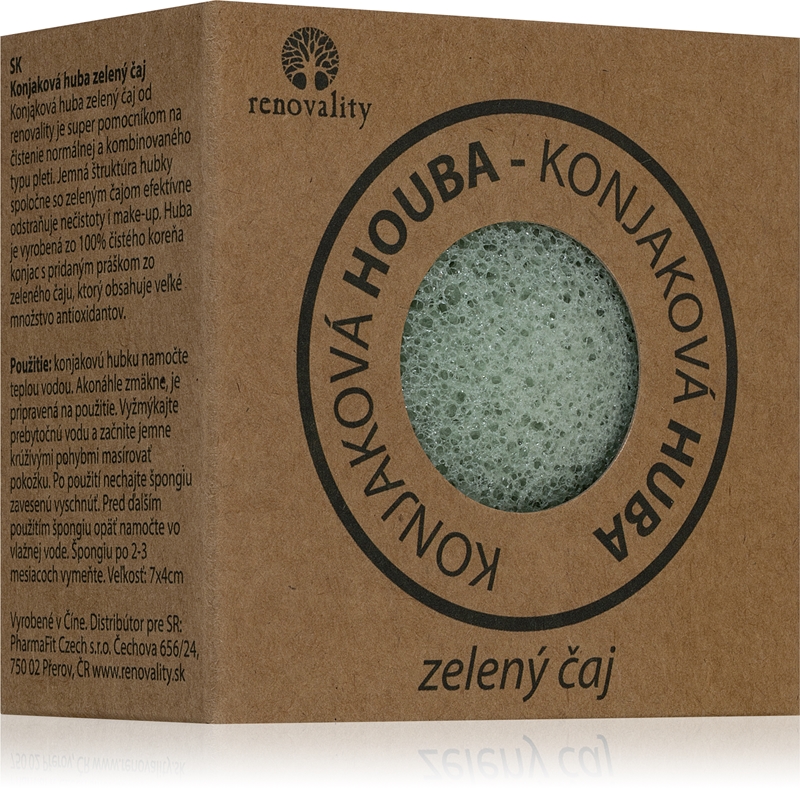 Renovality Konjac mushroom green tea valomoji kempinėlė normaliai ir ...