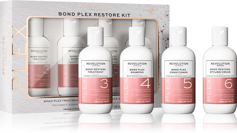 Revolution Haircare Plex Bond Restore Kit комплект за суха и увредена ...
