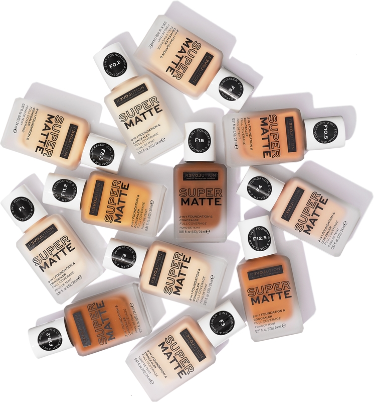 Revolution Relove Super Matte Foundation Long-Lasting Mattifying ...