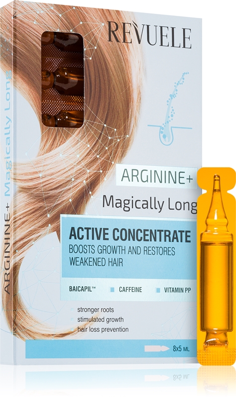 Revuele Active Hair Concentrate Arginine+ Magically Long ампули за растеж на косата и укрепване ...