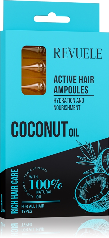Revuele Coconut Oil Active Hair Ampoules Serums matiem ar barojošu un ...