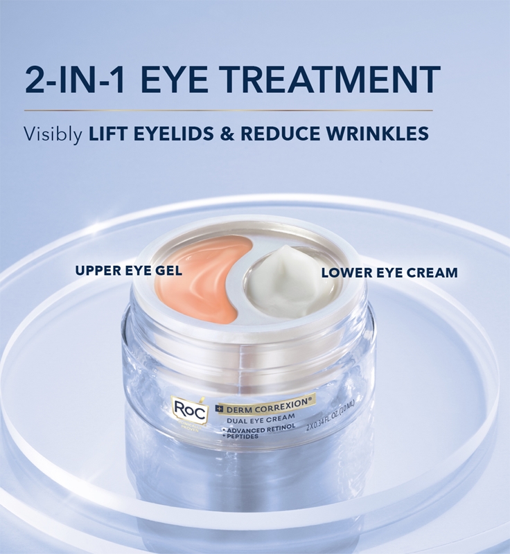 RoC Derm Correxion Dual Eye Anti-Wrinkle Cream For The Eye Area 2-in-1 ...