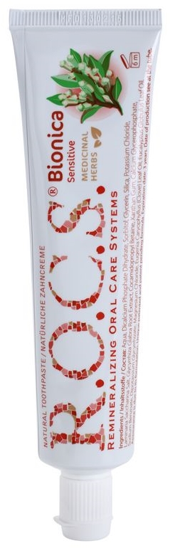 R.O.C.S. Bionica Sensitive natürliche Zahncreme gegen Zahnfleischbluten ... R.O.C.S. Bionica Sensitive natürliche Zahncreme gegen Zahnfleischbluten ...