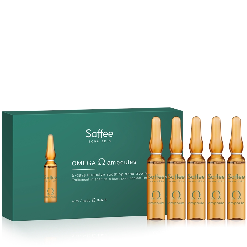 Saffee Acne Skin Omega Ampoules - 5-days Intensive soothing Acne ...