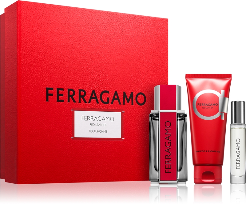 Ferragamo Red Leather gift set for men | notino.co.uk