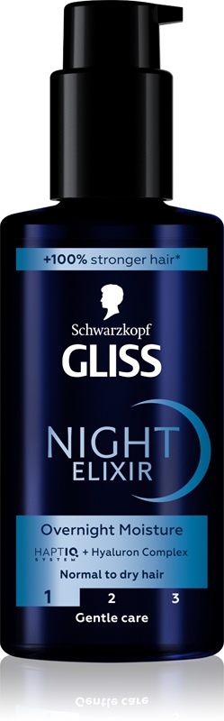 Schwarzkopf Gliss Night Elixir élixir sans rinçage pour cheveux secs ...