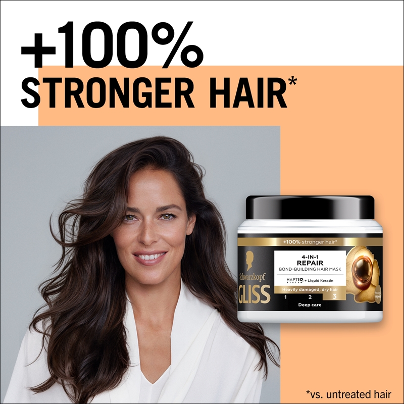 Schwarzkopf Gliss Ultimate Repair regenerating hair mask 4-in-1 ...