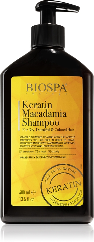 Sea of Spa Bio Spa Keratin Macadamia Keratin Shampoo for damaged and ...