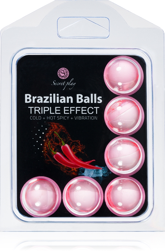 Secret play Brazilian 6 Balls Set Triple Effect Massage Oil | notino.ie