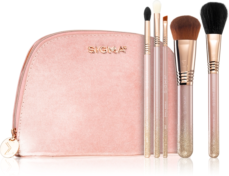 Sigma Beauty Modern Glam Brush Set brush set with pouch