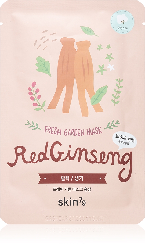 Skin79 Fresh Garden Red Ginseng Máscara En Hoja Revitalizante Con
