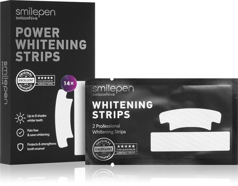 Smilepen Whitening Strips 14 x 2 Stk Power Whitening Strips for teeth ...