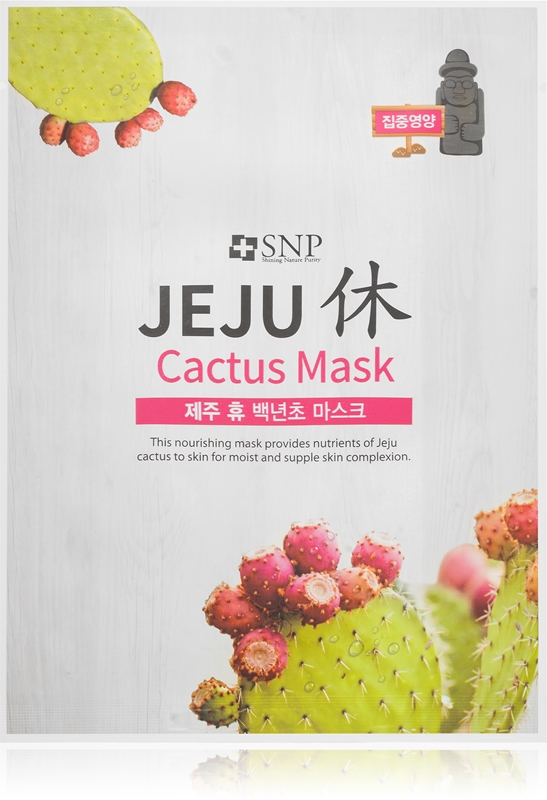 SNP Jeju Cactus Moisturising face sheet mask with nourishing effect ...