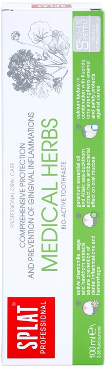 Splat Professional Medical Herbs Bio-Active Toothpaste for protection ...