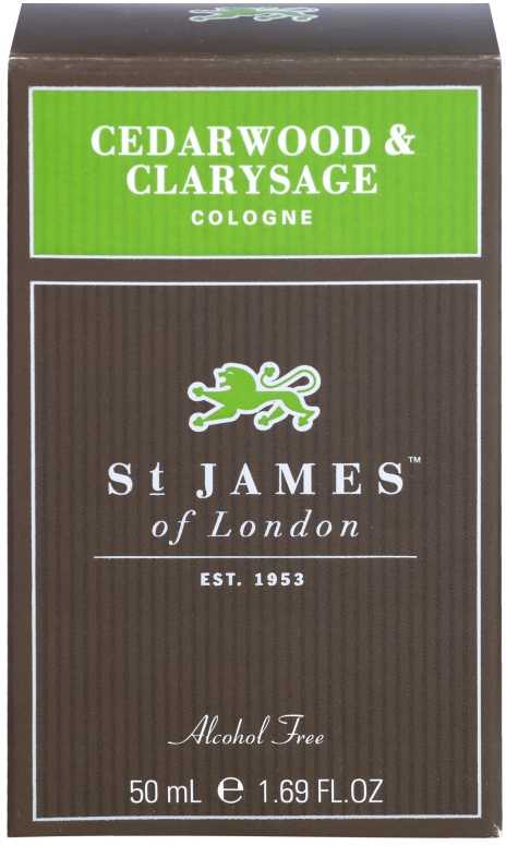 St. James Of London Cedarwood & Clarysage Eau de Cologne for Men 50 ml ...