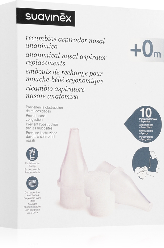 Suavinex Anatomical Nasal Aspirator Replacements spare suction cups for ...