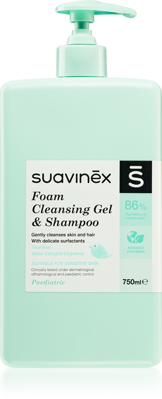 Suavinex Foam Cleansing Gel & Shampoo Schaum Shampoo für Kinder ab der ...