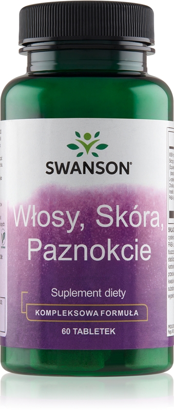 Swanson Włosy, Skóra, Paznokcie tabletki na piękne włosy, skórę i paznokcie