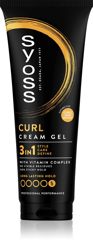 Syoss Curl Control Styling Cream for Curl Definition with gel ...