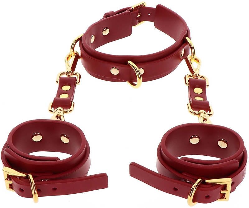 Taboom Bondage in Luxury D-Ring Collar and Wrist Cuffs collar and ...