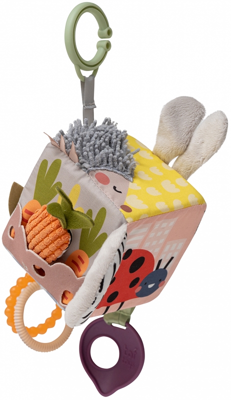Taf Toys Activity Cube Urban Garden contrast hanging toy with teether ...