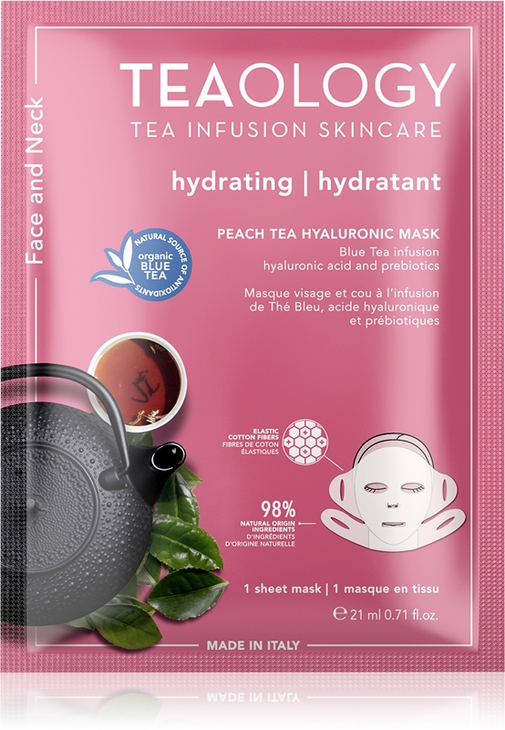 Teaology Face Mask Peach Tea Hyaluronic drėkinamoji tekstilinė veido ...