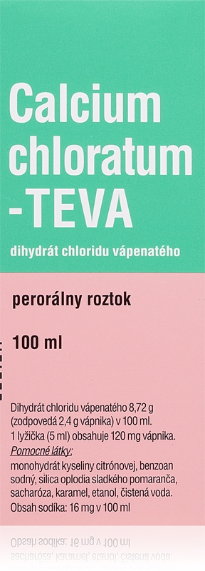 TEVA PHARMA Calcium Chloratum Teva perorálny roztok pri nedostatku ...