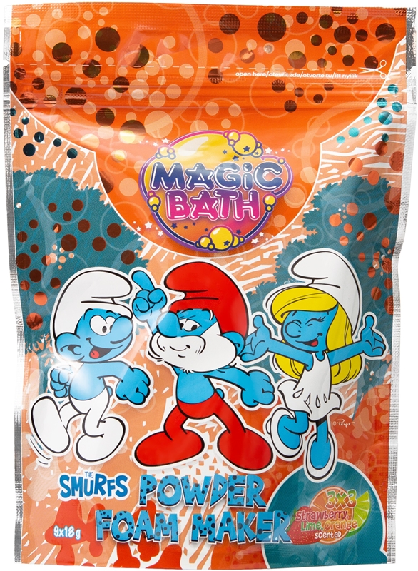 The Smurfs Magic Bath Powder Foam Maker Fizzy Bath Bombs for children ...