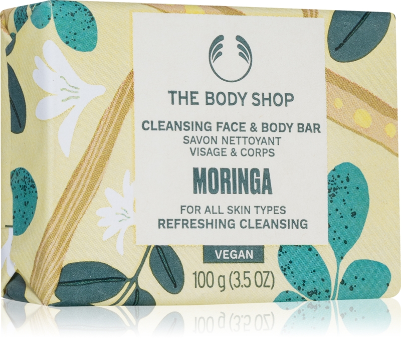 The Body Shop Moringa Cleansing Bar Bar Soap for face and body | notino.ie