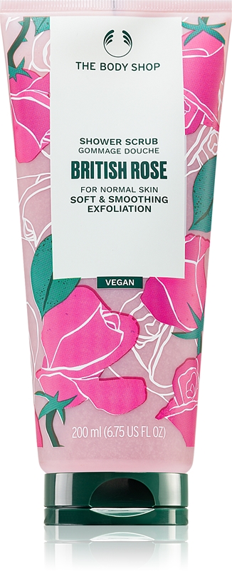 The Body Shop British Rose Shower Scrub Gentle Body Scrub with rose ...