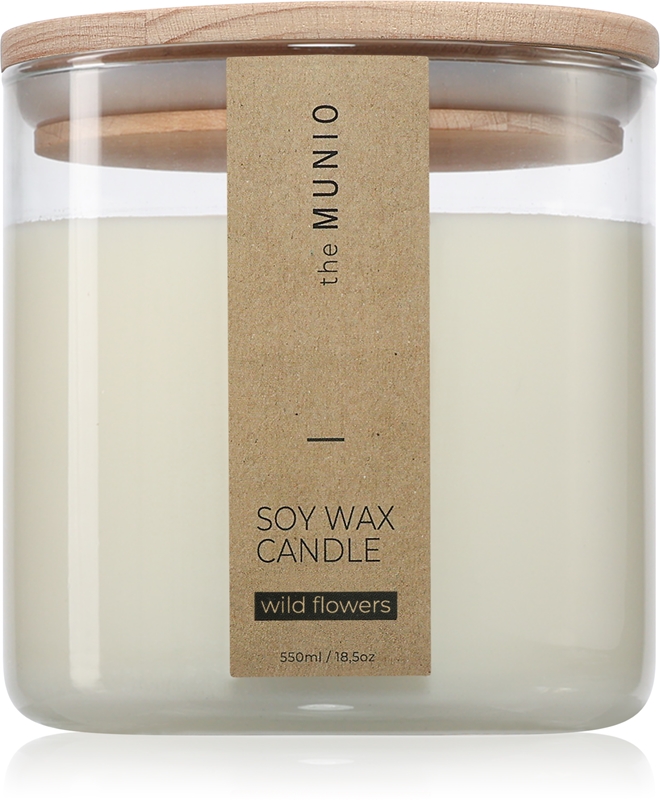 The Munio Wild Flowers scented candle with wooden wick | notino.co.uk