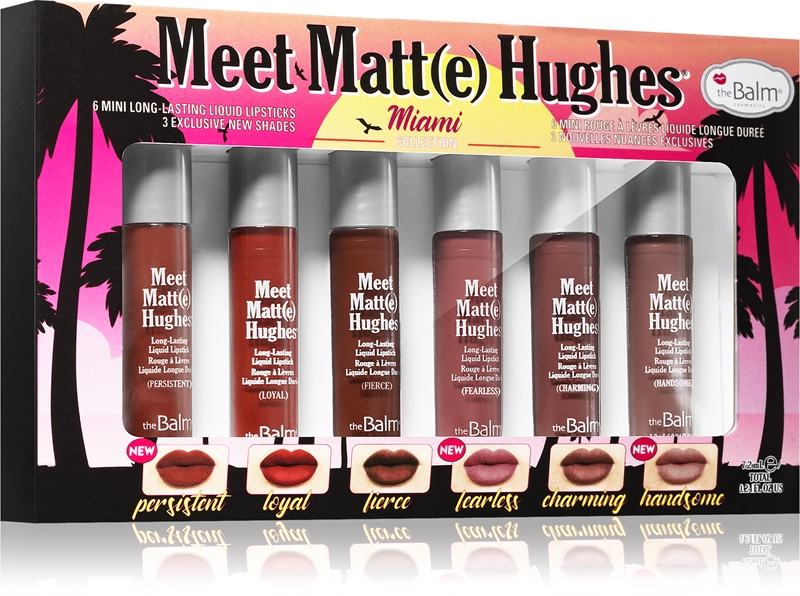 theBalm Meet Matt(e) Hughes Mini Kit Miami liquid lipstick set (with ...