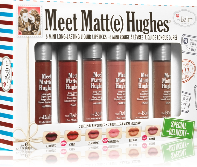 theBalm Meet Matt(e) Hughes Mini Kit Special Delivery liquid lipstick set