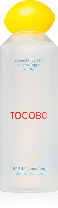 TOCOBO AHA BHA Lemon Toner tónico iluminador para unificar el tono de ...