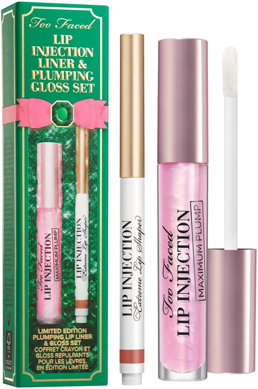 Too Faced Lip Injection Liner & Plumping Gloss Set lote de regalo para ...