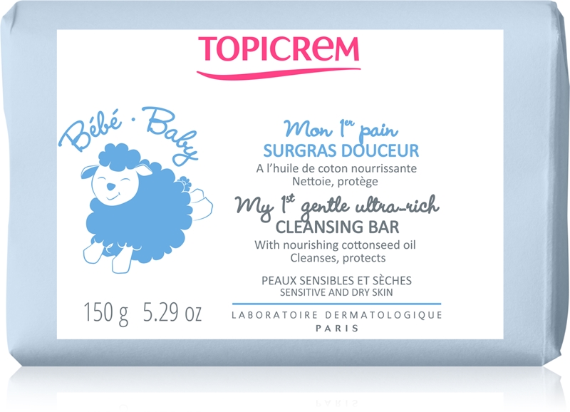 Topicrem BABY My 1st Gentle Ultra-Rich Cleansing Bar Gentle Cleansing ...