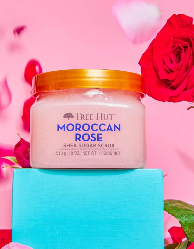 Tree Hut Shea Sugar Scrub Moroccan Rose scub allo zucchero con burro di ...