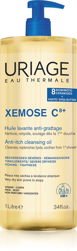 Uriage Xémose Cleansing Soothing Oil Soothing Cleansing Oil for face ...